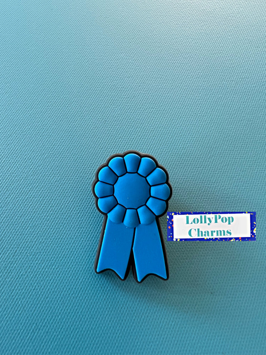 Blue Ribbon Show Ribbon shoe charm – LollyPop Charms